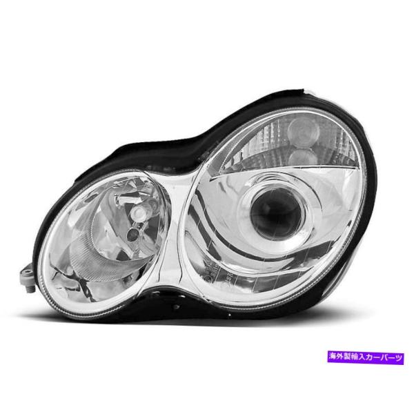 USヘッドライト Forlygter Til Mercedes W203 C-Klasse 2000-2004 Chrome Gratis forSendelse LPME18W Forlygter til Mercedes W203 C-...