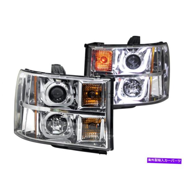USヘッドライト Anzo 111283 2007-2013 GMC Sierra 1500プロジェクターHeaはDlightS W / U-BAR Chrome ANZO 111283 2007-2013 Gmc Sierra 1500 ...