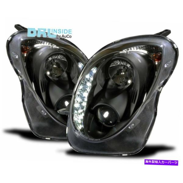 USヘッドライト Hovedlyskastere LED Alfa Romeo Mito 2008-Black Free LPAR06WN XのためのDRL Innvendig Hovedlyskastere LED DRL Innvend...