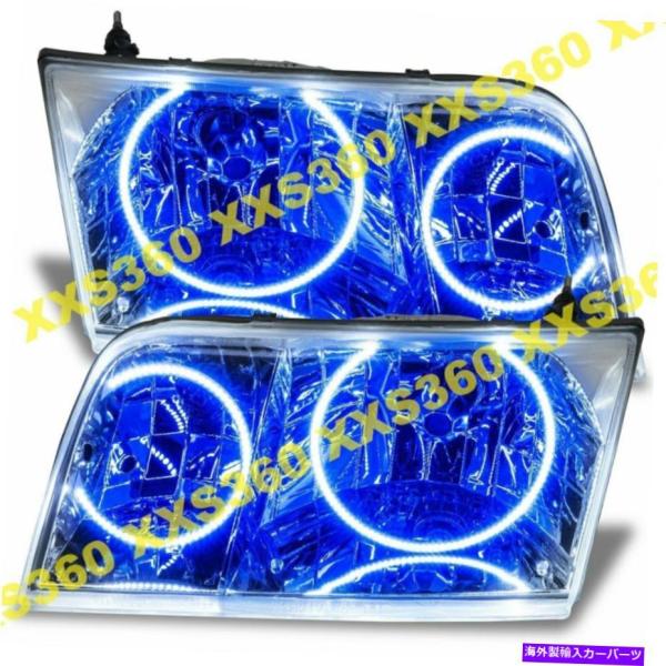 USヘッドライト Oracle Halo 2XヘッドライトフォードクラウンVICビクトリア98-11ブルーLED Angel Eyes ORACLE Halo 2x HEADLIGHTS Ford Crown Vic Victoria 98...