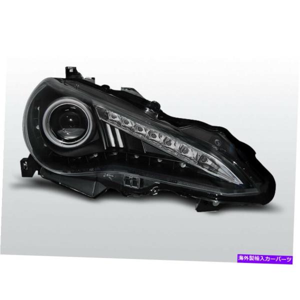 USヘッドライト Hovedlyskastere LED DRL Innvendig for Toyota GT86 12-Black Gratis FRA LPTO31WN X Hovedlyskastere LED DRL Innven...