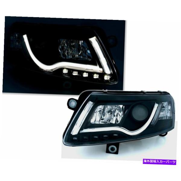USヘッドライト Hovedlyskastere LED DRL Innvendig Lti Light Tubedi A6 4F C6キセノンブラックFreeship Hovedlyskastere LED DRL Innvendig L...