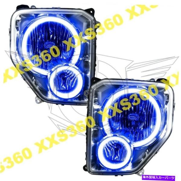 USヘッドライト Jeep Liberty 08-12青いLED天使の悪魔の目のためのOracle Halo 2xヘッドライト ORACLE Halo 2x HEADLIGHTS for Jeep Liberty 08-12 BLUE LE...