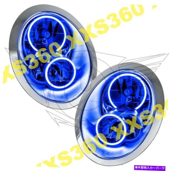 USヘッドライト ミニクーパー/ S 05-08ブルーLED天使悪魔の目のためのOracle Haloヘッドライト ORACLE Halo HEADLIGHTS for Mini Cooper/S 05-08 BLUE LED Angel ...