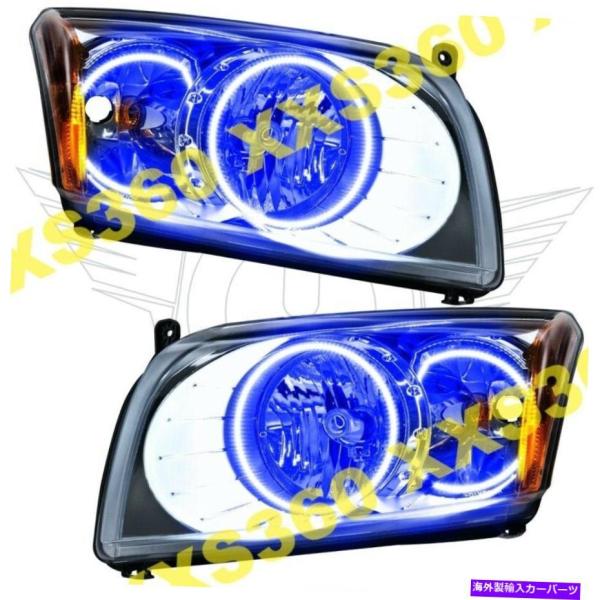 USヘッドライト Dodge Caliber 07-12ブルーLEDエンジェル悪魔の目のためのOracle Haloヘッドライト ORACLE Halo HEADLIGHTS for Dodge Caliber 07-12 BLUE LED...
