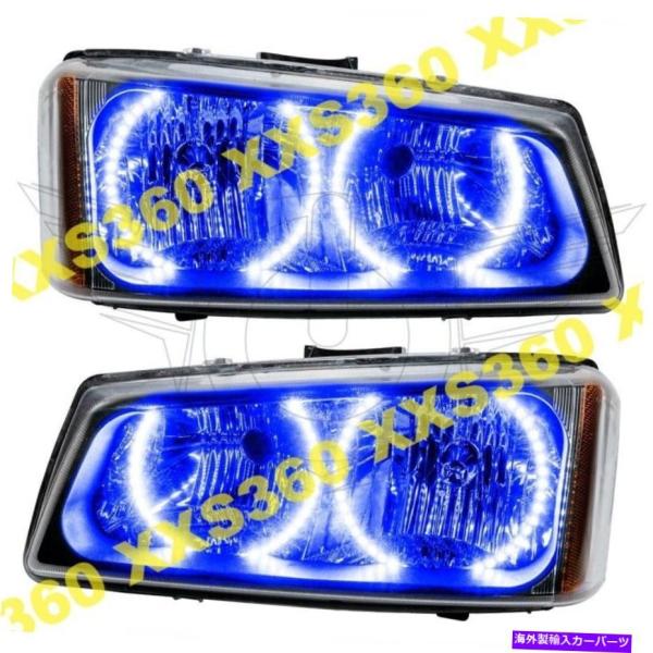 USヘッドライト Chevrolet Silverado 03-06 Blue Led Angel EyesのためのOracle Halo 2xヘッドライト ORACLE Halo 2x HEADLIGHTS for Chevrolet S...
