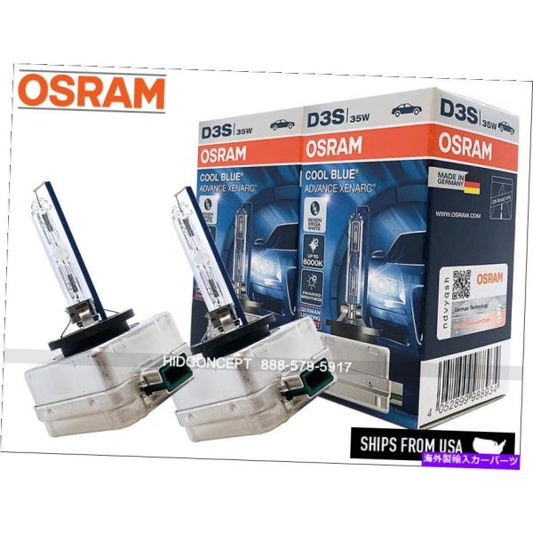USヘッドライト 新しい！ D3S OSRAMクールブルーアドバンスHIDキ??セノンヘッドライト電球6000K 66340CBA New! D3S Osram Cool Blue Advance HID Xenon Headlight B...