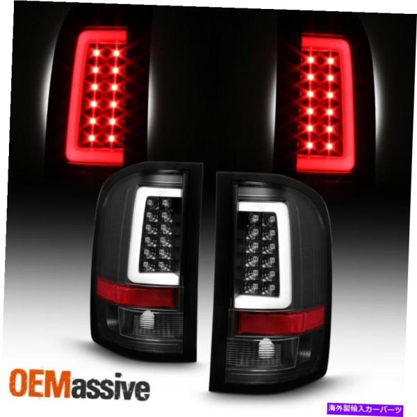 USテールライト フィット2007-2014 Chervy Silverado + 2007-2014 GMCシエラブラックLED DRLテールライト Fits 2007-2014 Chervy Silverado + 2007-2014 ...