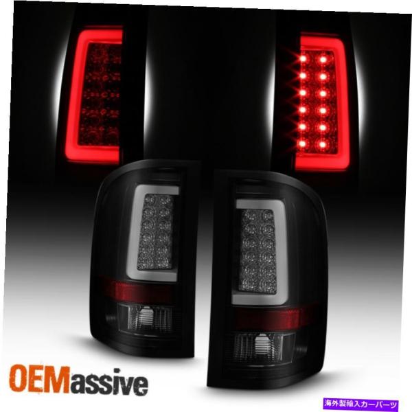 USテールライト フィット2007-14 Chervy Silverado + 2007-14 GMCシエラブラックスモークスモークLEDテールライト Fits 2007-14 Chervy Silverado + 2007-14 GMC ...