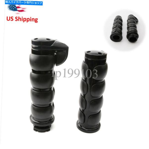 ハンドルグリップ ホンダシャドウエースエーロスピリス1100 750のためのブラック1 "ハンドルバー滑り止めハンドグリップ Black 1" Handelbar Non-Slip Hand Grips For Honda Shadow A...