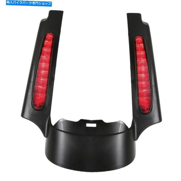 リアフェンダー CVOスタイルのリアフェンダーの伸び筋は、09-13ハーレーツーリングのためのLEDライトが付いています CVO Style Rear Fender Extention Fascia With LED Light For 0...