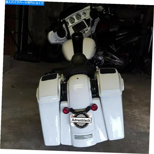 リアフェンダー 砕いたアイスパールなしのカットアウト延伸リアフェンダー延長09+ハーレー Crushed Ice Pearl No Cutout Stretched Rear Fender Extension For 09+ Harley