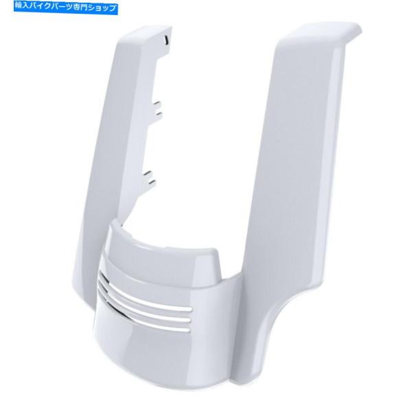 リアフェンダー 09+ハーレーのための粉砕アイスパールシングルカットアウトリアフェンダー延長フィラー Crushed Ice Pearl Single Cutout Rear Fender Extension Filler For 09+ ...
