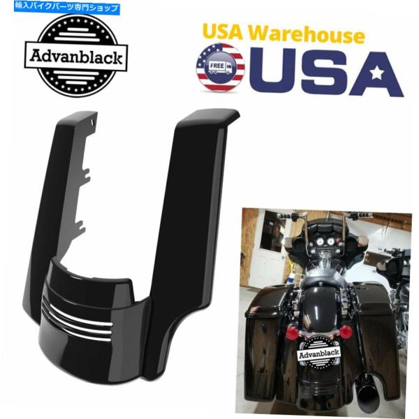 リアフェンダー 2009+ハーレーツーリングのためのAdvan Vivid Black 2-1ストレッチリアフェンダー拡張 Advan Vivid Black 2-1 Stretched Rear Fender Extension For ...
