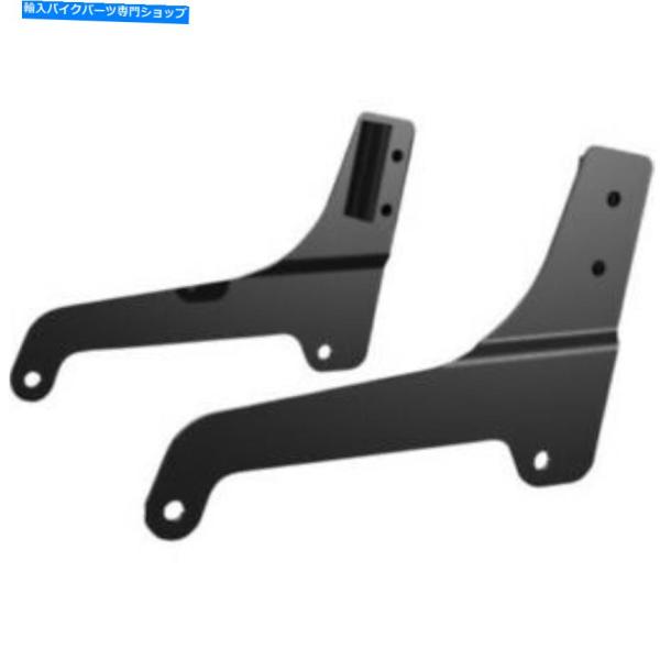 バックレスト Khrome werks kw264890ブラック・シシーバーバックレストサイドプレート18-20フランスFlhc Khrome Werks KW264890 Black Sissy Bar Back Rest Side Pl...