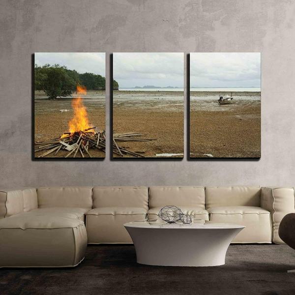 パネルアート Wall 26-Ocean Outflow on Krabi Island in Thailand-CVS - 16 インチx 24 インチx 3 パネル- show original title