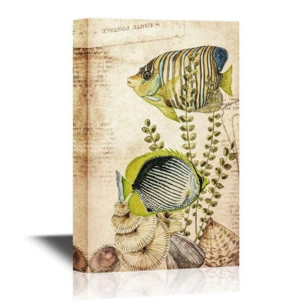 パネルアート Wall 26-Vintage Style Tropical Fish under the Sea Gallery-CVS - 24x36インチ- show original title