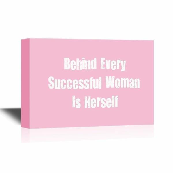 パネルアート Wall 26-Canvas Wall Art-Behind Every Successful Woman is Herself - 12x18- show original title