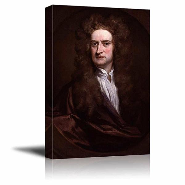 パネルアート Isaac Newton by Godfrey Kneller Gicleeキャンバスプリントラップウォールアート - 24 インチx 36 インチ- show original title