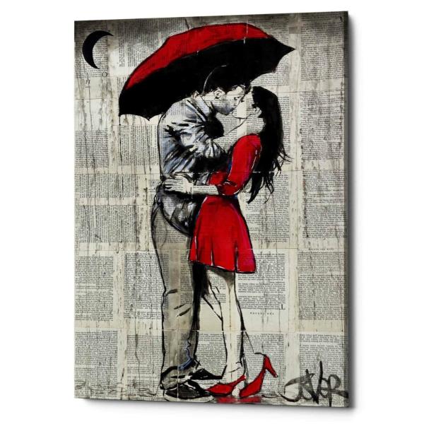 パネルアート Epic Graffiti "Red Rainy Love" by Loui Jover, Giclee キャンバス ウォールアート- show original title