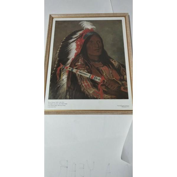 パネルアート American Indian Steep Wind Western Sioux Dakota By George Catlin 1796-1872- show original title