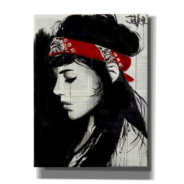 パネルアート Epic Graffiti "Red Bandana" Loui Jover 、 Giclee キャンバスウォールアート- show original title