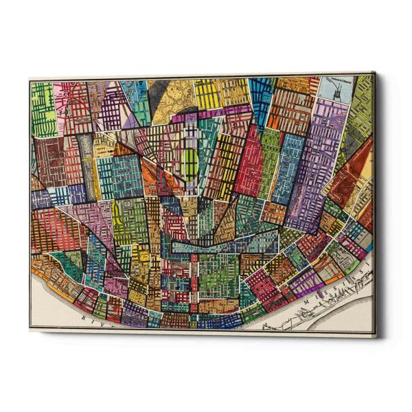 パネルアート Epic Graffiti 'Modern Map of St. Louis's Nikki Galapon Giclee キャンバスウォールアート- show original title