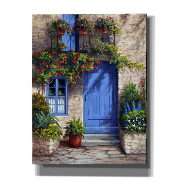 パネルアート Epic Graffiti 'Provence Blue Door' by Barbara Felisky, Giclee キャンバス ウォールアート- show original title