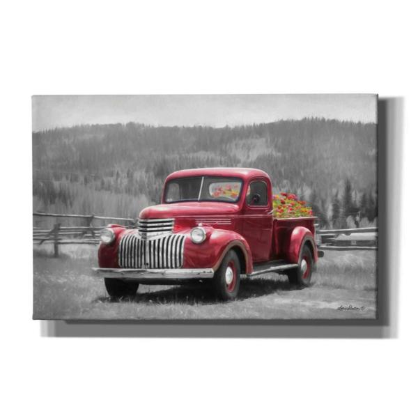 パネルアート Epic Graffiti 'American Made with Flowers' by Lori Deiter 、 ジクリー キャンバス ウォール Ar- show original title