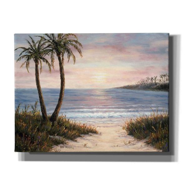 パネルアート Epic Graffiti 'Palm Trees and Sand' by Barbara Felisky, Giclee Canvas Wall Art