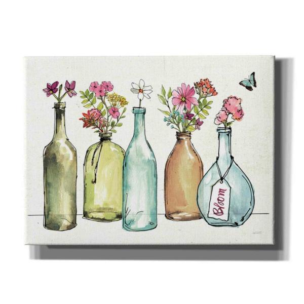 パネルアート Epic Graffiti 'Simply Petals IV' by Anne Tavoletti, Giclee Canvas Wall Art