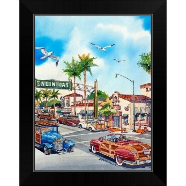 パネルアート Encinitas Woodies Black Framed Wall Art Print, Car Home Decor- show original title