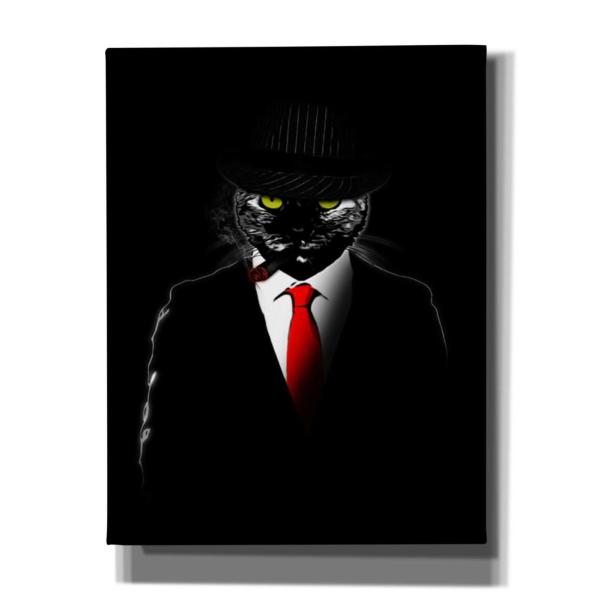 パネルアート Cortesi Home "Mobster Cat" Nicklas Gustafsson 、 Giclee キャンバス ウォールアート- show original title