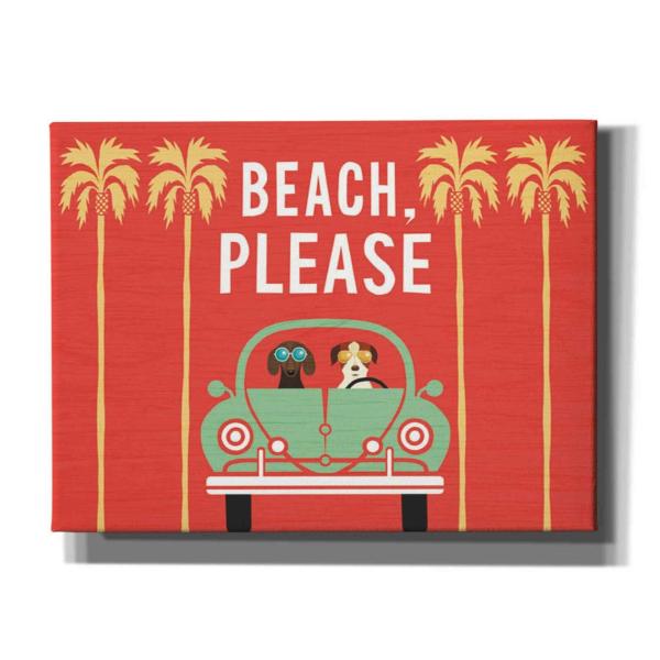 パネルアート Epic Graffiti 'Beach Bums Beetle I' by Michael Mullan, Giclee キャンバス ウォールアート- show original title
