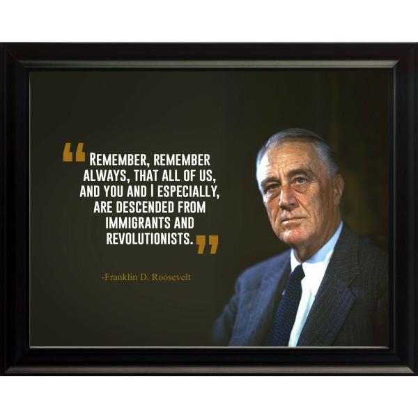 パネルアート Franklin D. Roosevelt Remember ポスタープリント写真またはフレーム入りウォールアート- show original title
