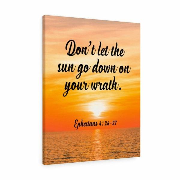 パネルアート Scripture Canvas Don 't Let The Sun Go Down Ephesians 4:26-27 Christian Wall Art- show original title