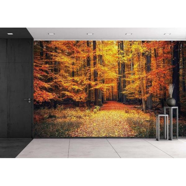 パネルアート Wall 26-Pathway in the Autumn Park-Wall Mural Home Decor - 100x144インチ- show original title