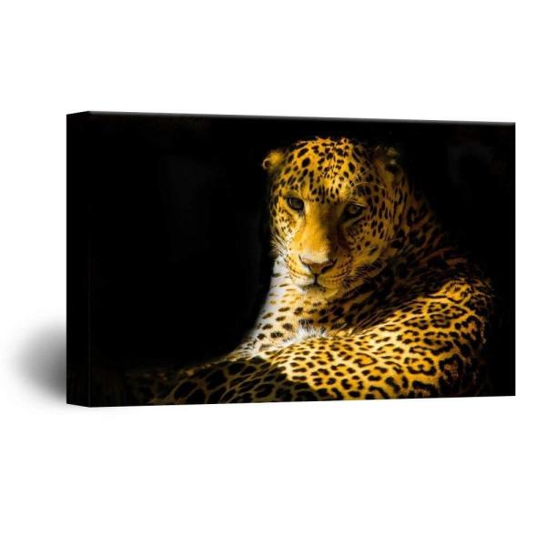 パネルアート Wall 26-A Leopard from Black Background Gallery-CVS - 32x48 インチ- show original title