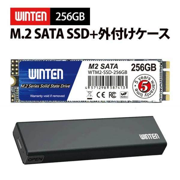内蔵SSD製品仕様■型番：WTM2-SSD-256GB■ブランド：WINTEN■容量：256GB■本体サイズ：約22x80x1(mm)■本体重量：約5.6g■規格：M.2 2280■転送速度：読取最大500MB/s、書込最大500MB/s■...