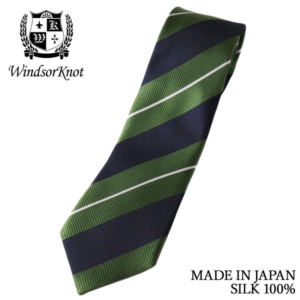 [ ブランド ] ウィンザーノット WindsorKnot[ 商品番号 ] st27903[ ベースカラー ] グラスグリーン×ネイビー[ 素材 ] シルク100%[ 当店通常価格 ] 8,800（税込）[ 生産国 ] 日本 MADE IN...