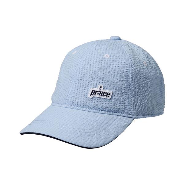 シアサッカー素材を使用したオシャレなキャップ カラー:125(サックス) サイズ規格:F（56-59cm） 素材:本体:ポリエステル97%/ポリウレタン3%/ツバ裏:ポリエステル100% 機能:吸汗速乾/ＵＶケア/手洗い可能 発売日:2023年