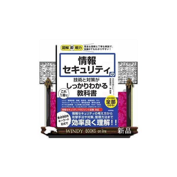 情報セキュリティマネジメント試験対応。情報セキュリティの考え方から攻撃手法や対策、管理方法まで重点項目をキーワード形式で効率良く理解！！
