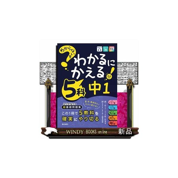 夏・冬・春休みに！テスト前にも！ふりがな付き超基礎問題集。この１冊で５教科を確実にやり切る。１回２ページで手軽に総復習。見やすいまとめ＋練習問題。