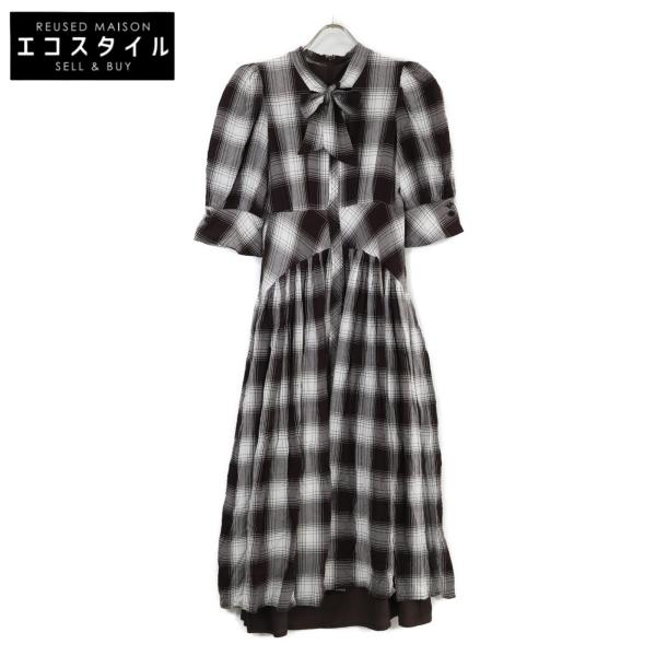 ■商品番号：2777100000152469■商品情報ブランド）ハーリップトゥタイプ）1243305079 Chelsea Checked Tie Dressカラー）ブラウン×ホワイト素材）レーヨンサイズ）表記サイズ：1肩幅：31.3cm着...