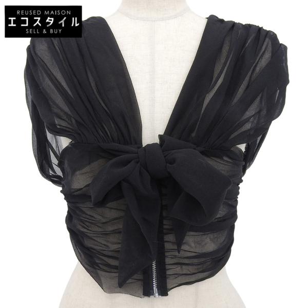 ■商品番号：2777100000163556■商品情報ブランド）フェティコタイプ）ギャザー シアー トップス ジレ レディース ブラック 1 FTC232-0401カラー）ブラックサイズ）表記サイズ：1肩幅：37cm着丈：42cm身幅：30...