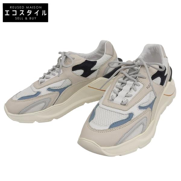 ■商品番号：2777100000176746■商品情報ブランド）デイトタイプ）未使用 フーガ ダッドスニーカー シューズ メンズ ベージュ×ブルー 26.0cm MFG-JQ-WLカラー）ベージュ/ブルー素材）レザーサイズ）表記サイズ：40...