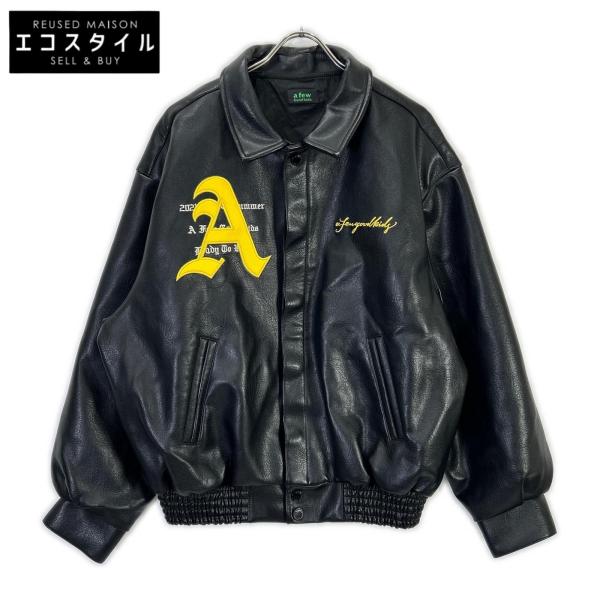 【商品情報】商品番号：2777100000186415ブランド）アフューグッドキッズ / A FEW GOOD KIDSタイプ）ブラック AFGK刺繍  レザー スタジャンカラー）ブラックシーズン）冬素材）フェイクレザー【サイズ】表記サイズ...