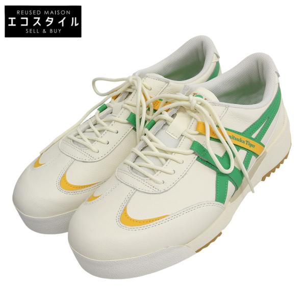 【商品情報】商品番号：2777100000187865ブランド）オニツカタイガー / onitsuka tigerタイプ）未使用 LEGATION EX レザー シューズ メンズ オフホワイト×グリーン×イエロー 28.5cm 1183A5...