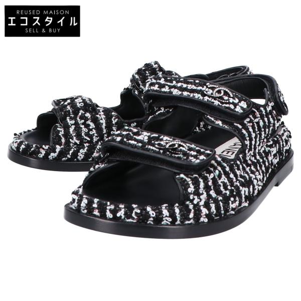 ■商品番号：2777700000002756■商品情報ブランド）シャネルタイプ）G35927 ココマーク ツイード/レザー フラットカラー）ブラック素材）ツイードサイズ）表記サイズ：36CUS靴サイズ：36CJP靴サイズ：23cmアウトソー...