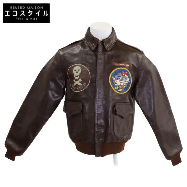 ■商品番号：2777700000004496■商品情報ブランド）トイズマッコイプロダクトタイプ）新品同様 TMJ1805 J.A.DUBOW A-2 JOLLY ROGERS フライトジャケットカラー）シールブラウン素材）ホースハイドサイズ...